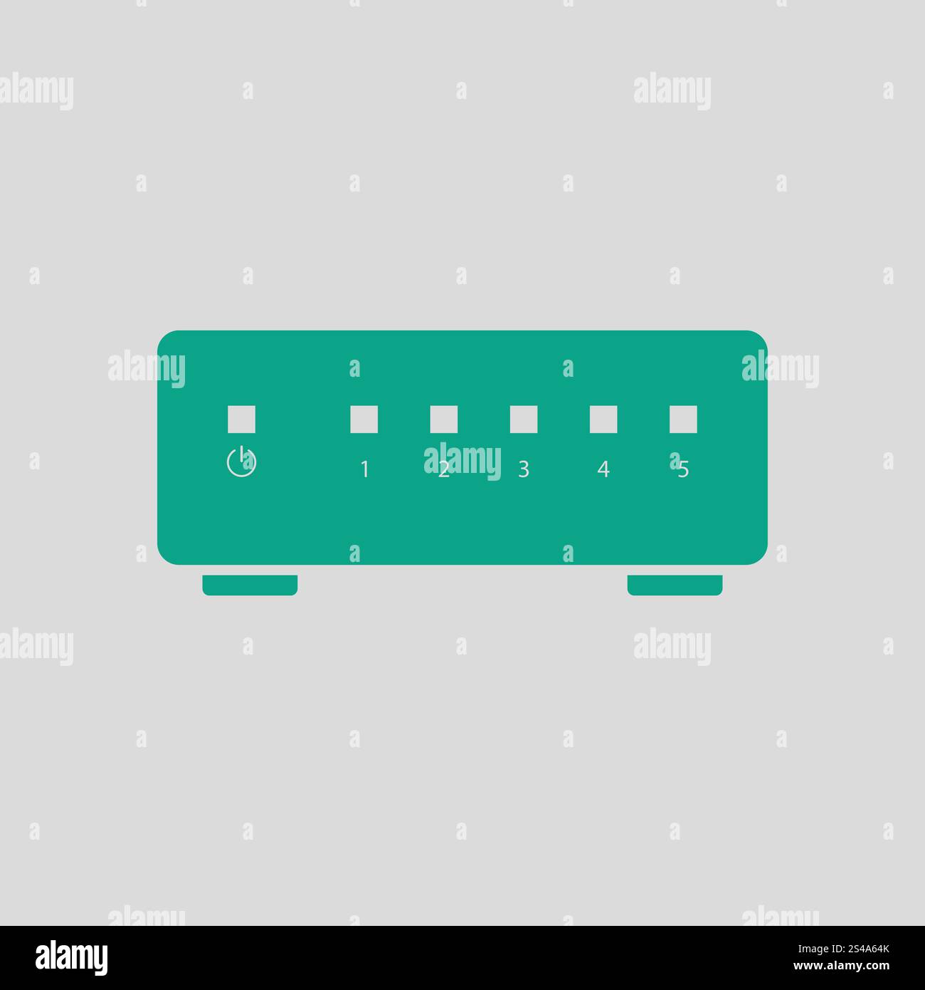 Ethernet switch icon. Gray background with green. Vector illustration ...
