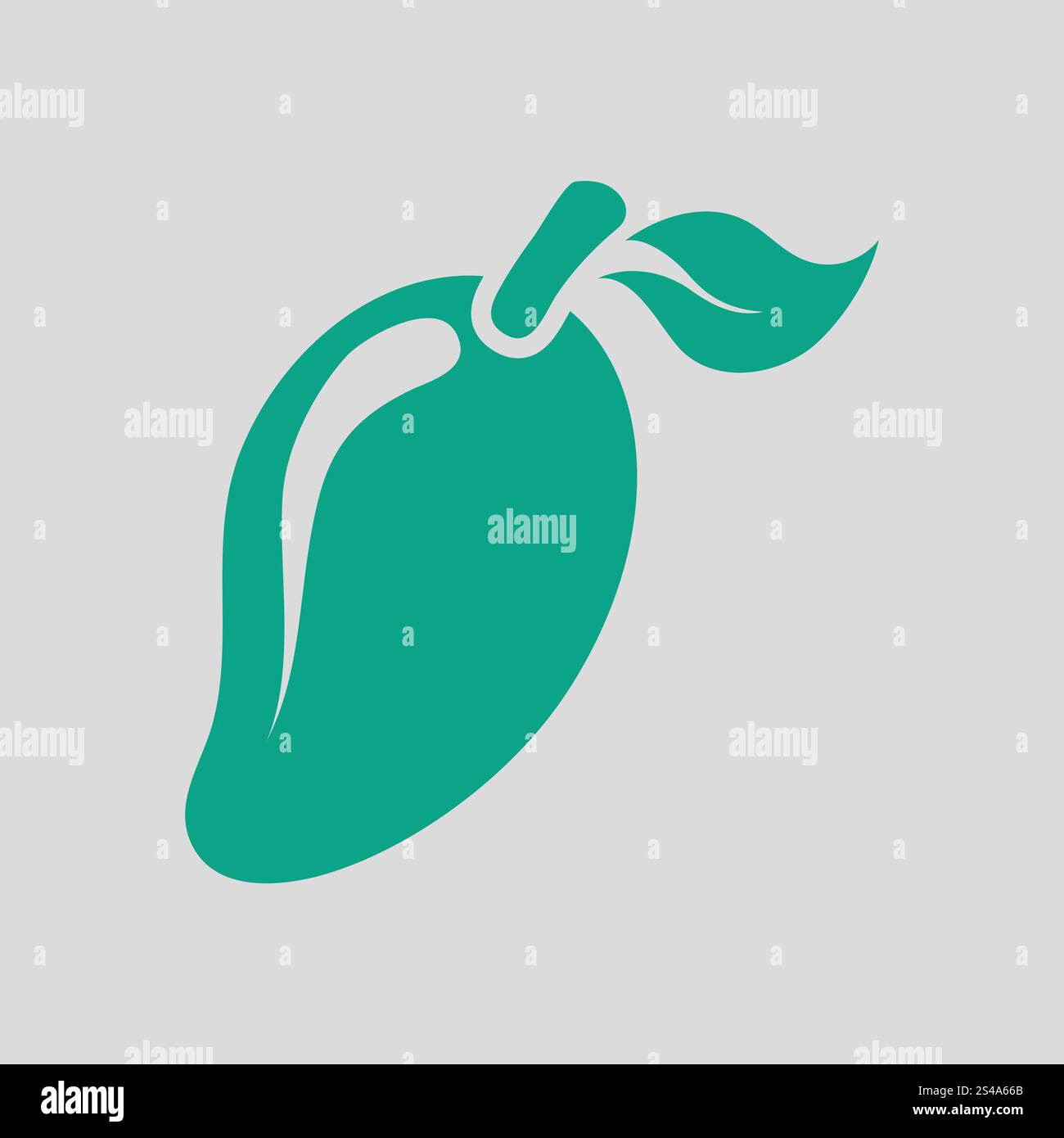 Mango icon. Gray background with green. Vector illustration Stock ...