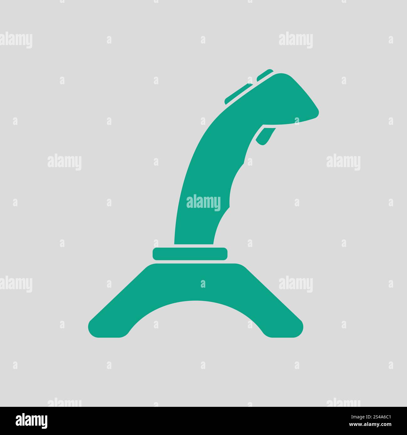 Joystick icon. Gray background with green. Vector illustration Stock ...