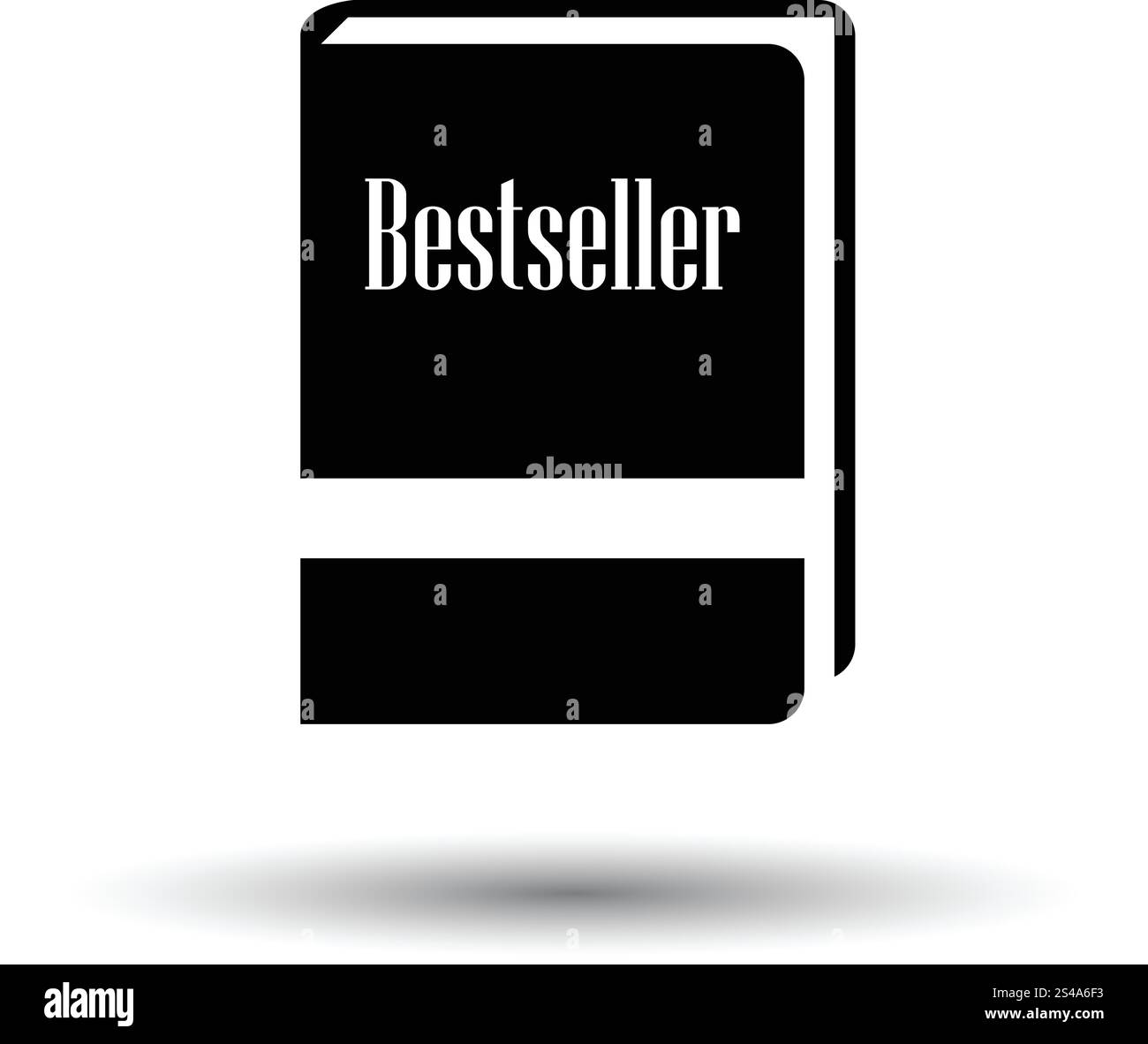 Bestseller book icon. White background with shadow design. Vector ...