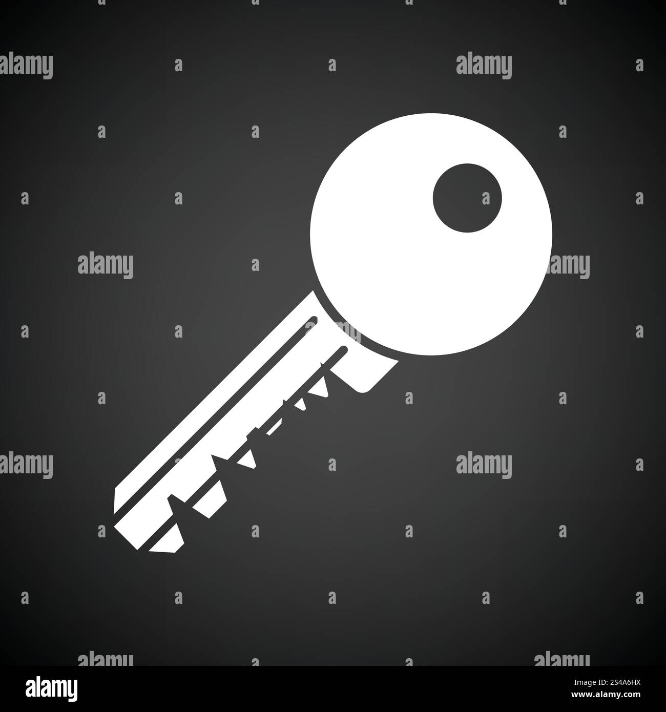 Key icon. Black background with white. Vector illustration Stock Vector ...