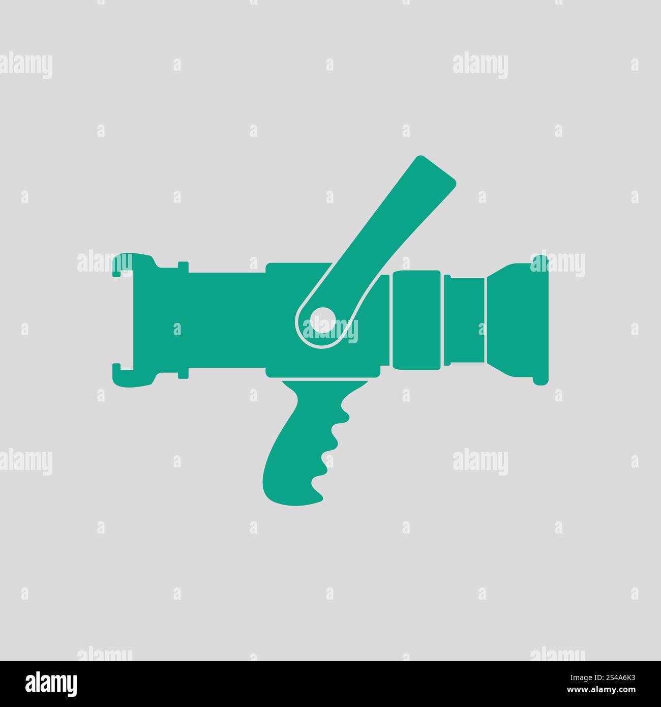 Fire hose icon. Gray background with green. Vector illustration Stock ...