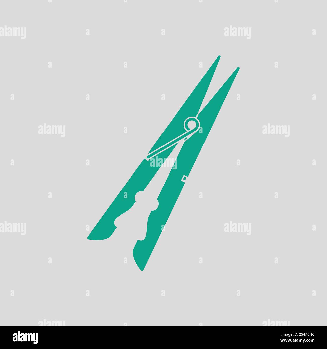 Cloth peg icon. Gray background with green. Vector illustration Stock ...