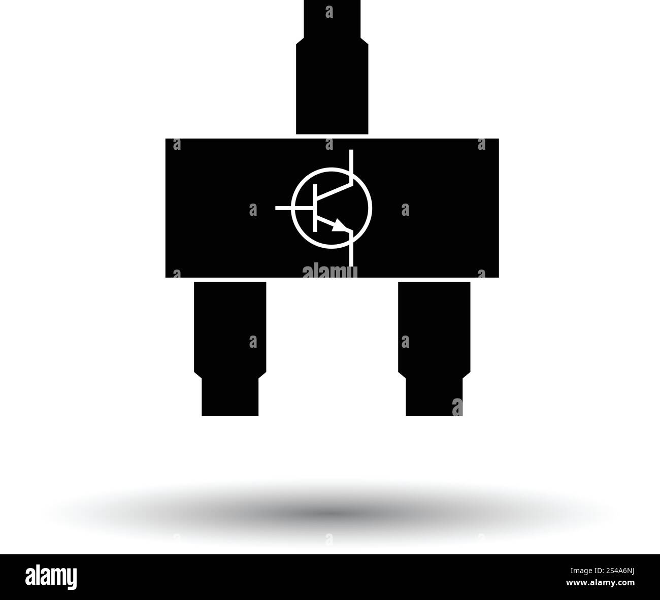 Smd transistor icon. White background with shadow design. Vector ...