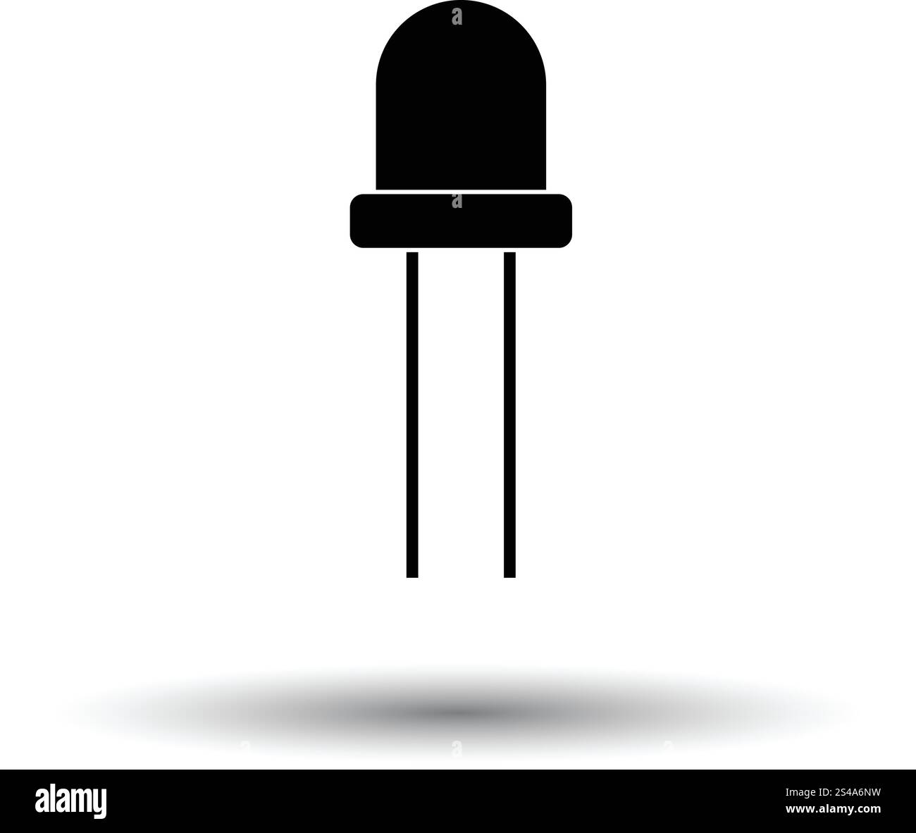 Light-emitting diode icon. White background with shadow design. Vector ...