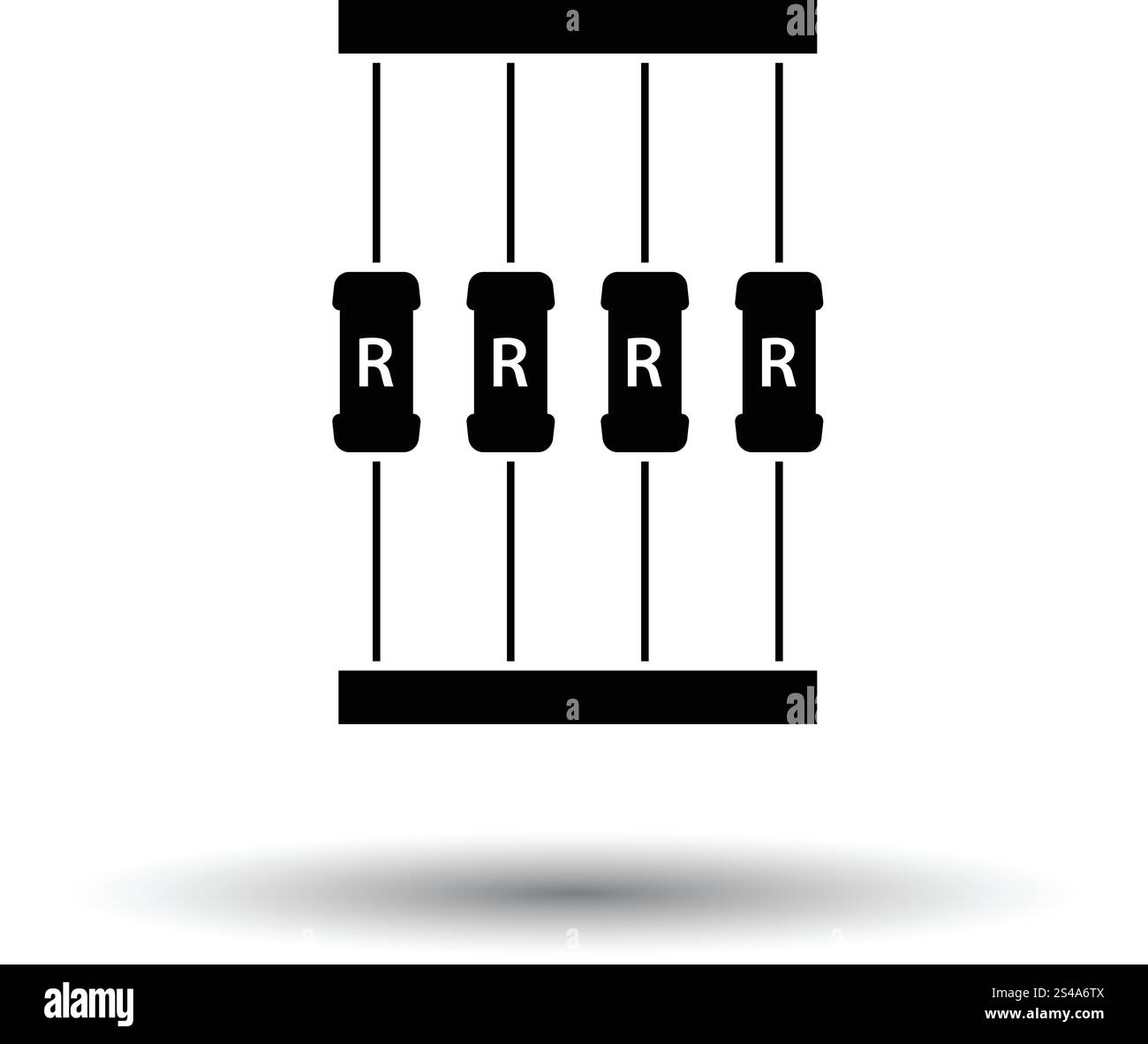 Resistor tape icon. White background with shadow design. Vector ...