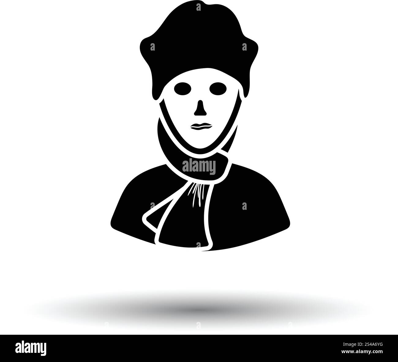 Poet icon. White background with shadow design. Vector illustration ...