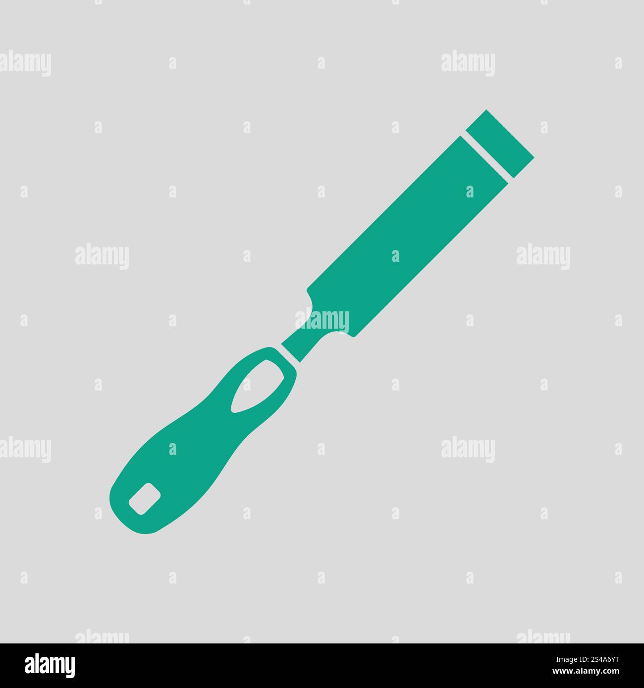 Chisel icon. Gray background with green. Vector illustration Stock ...