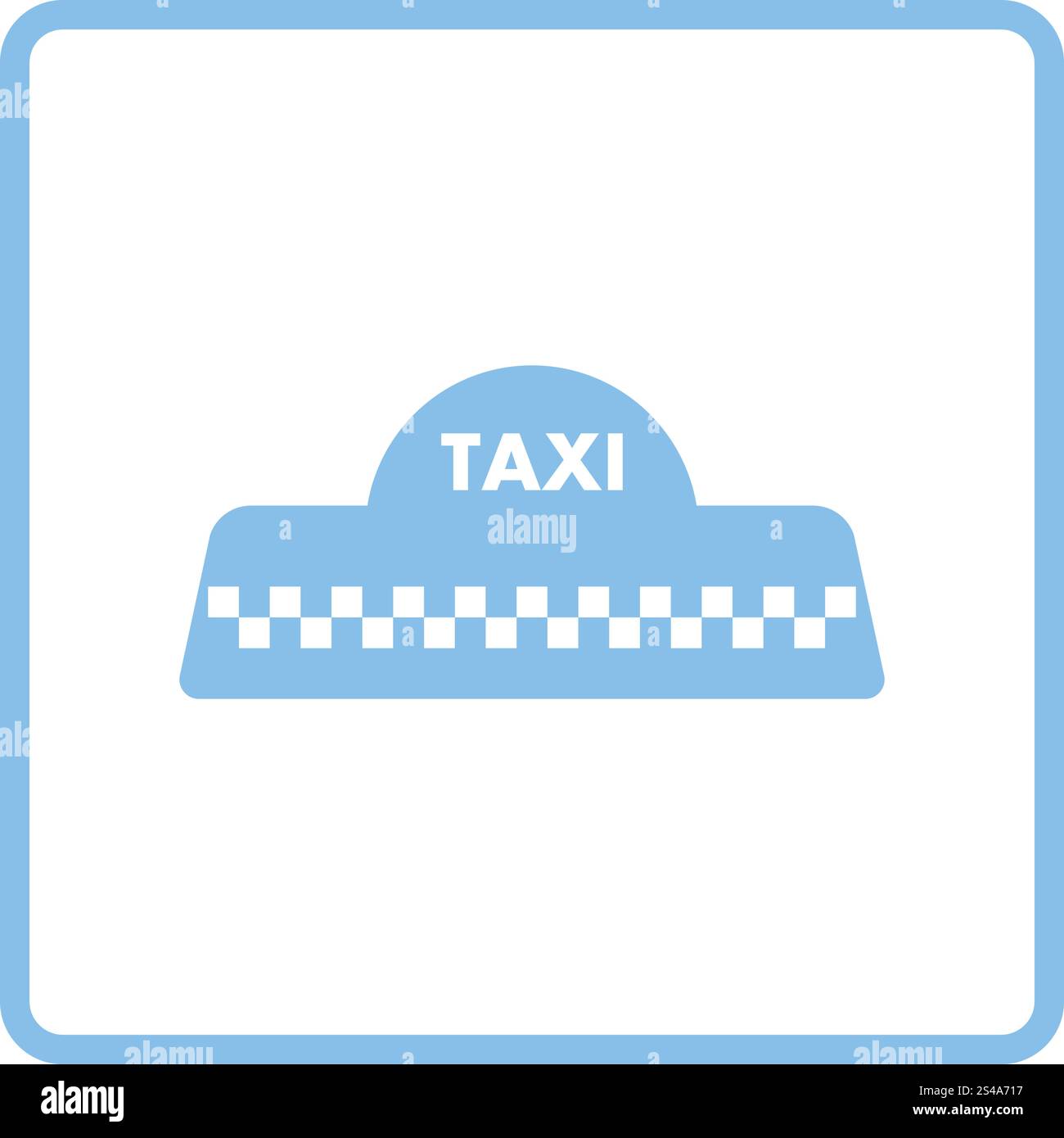 Taxi roof icon. Blue frame design. Vector illustration Stock Vector ...