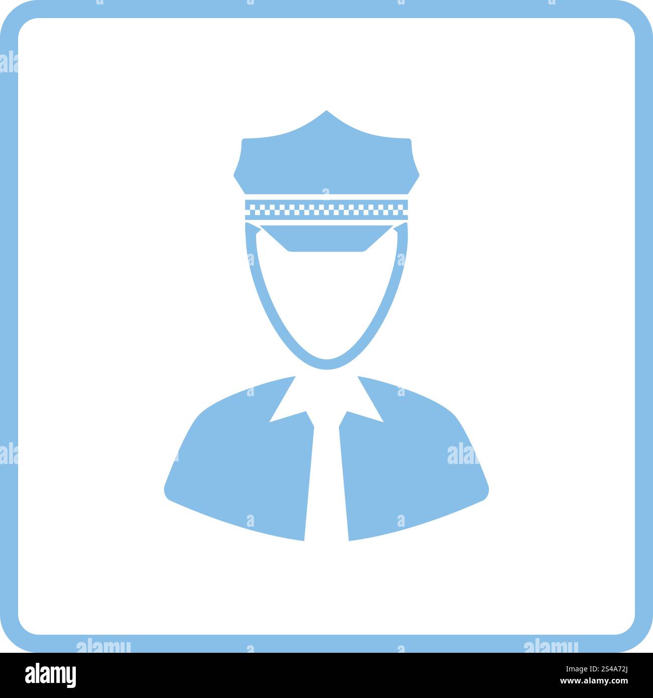 Taxi driver icon. Blue frame design. Vector illustration Stock Vector ...