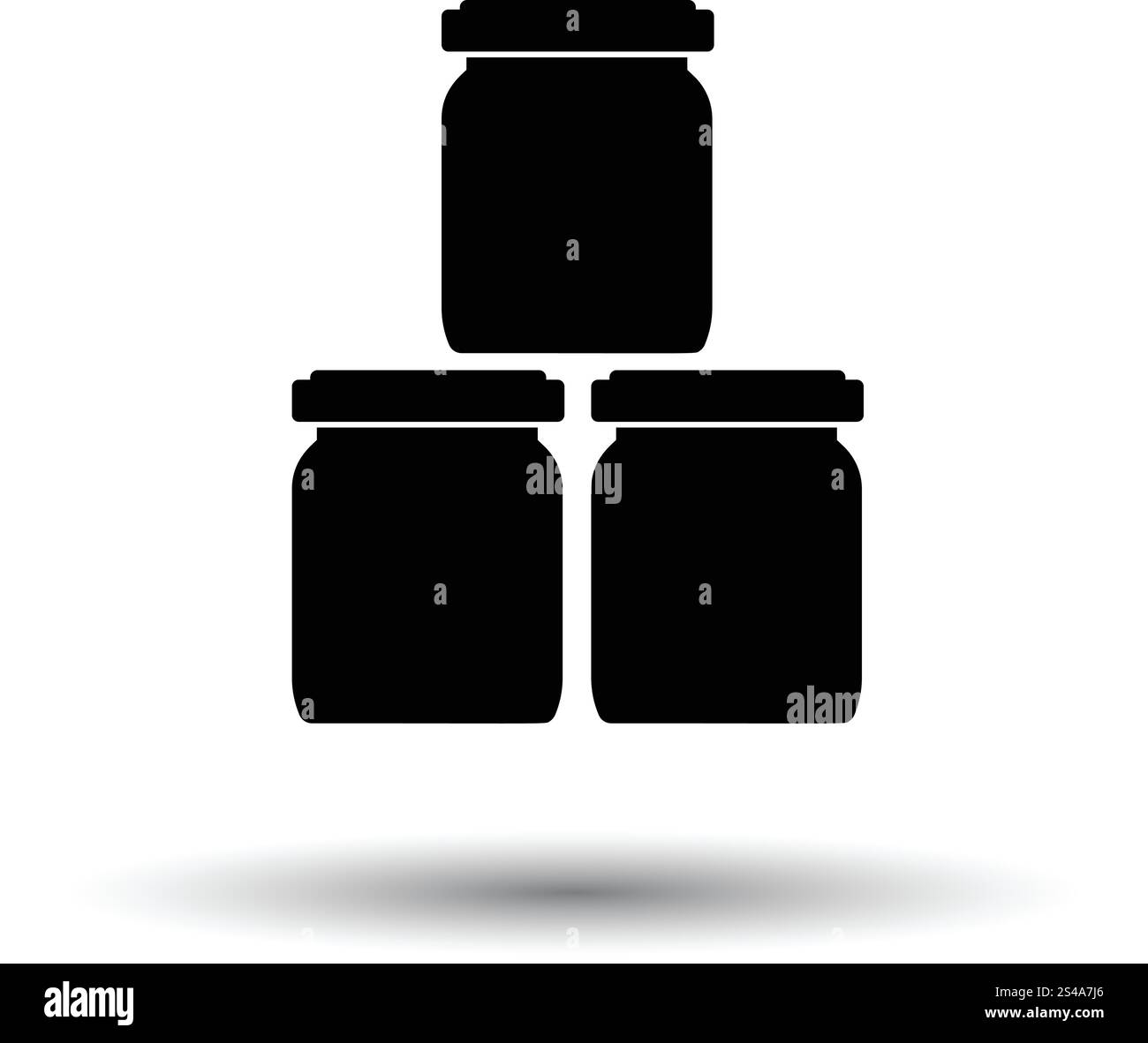 Baby glass jars icon. White background with shadow design. Vector ...