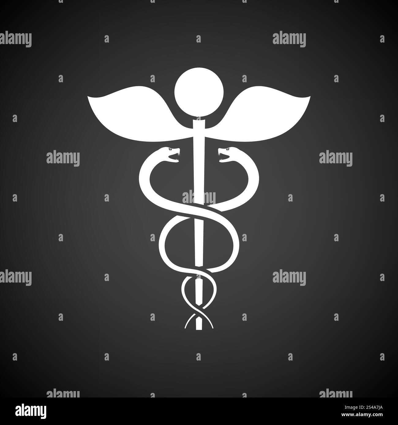 Medicine sign icon. Black background with white. Vector illustration ...