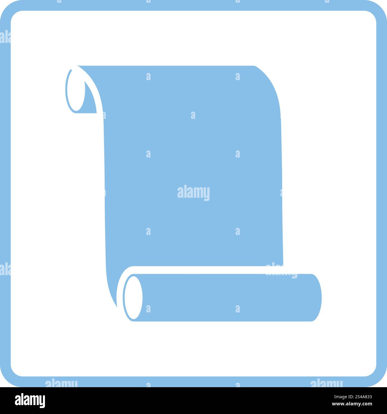 Canvas scroll icon. Blue frame design. Vector illustration Stock Vector ...