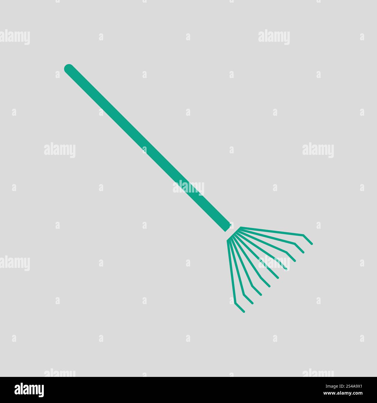 Rake icon. Gray background with green. Vector illustration Stock Vector ...