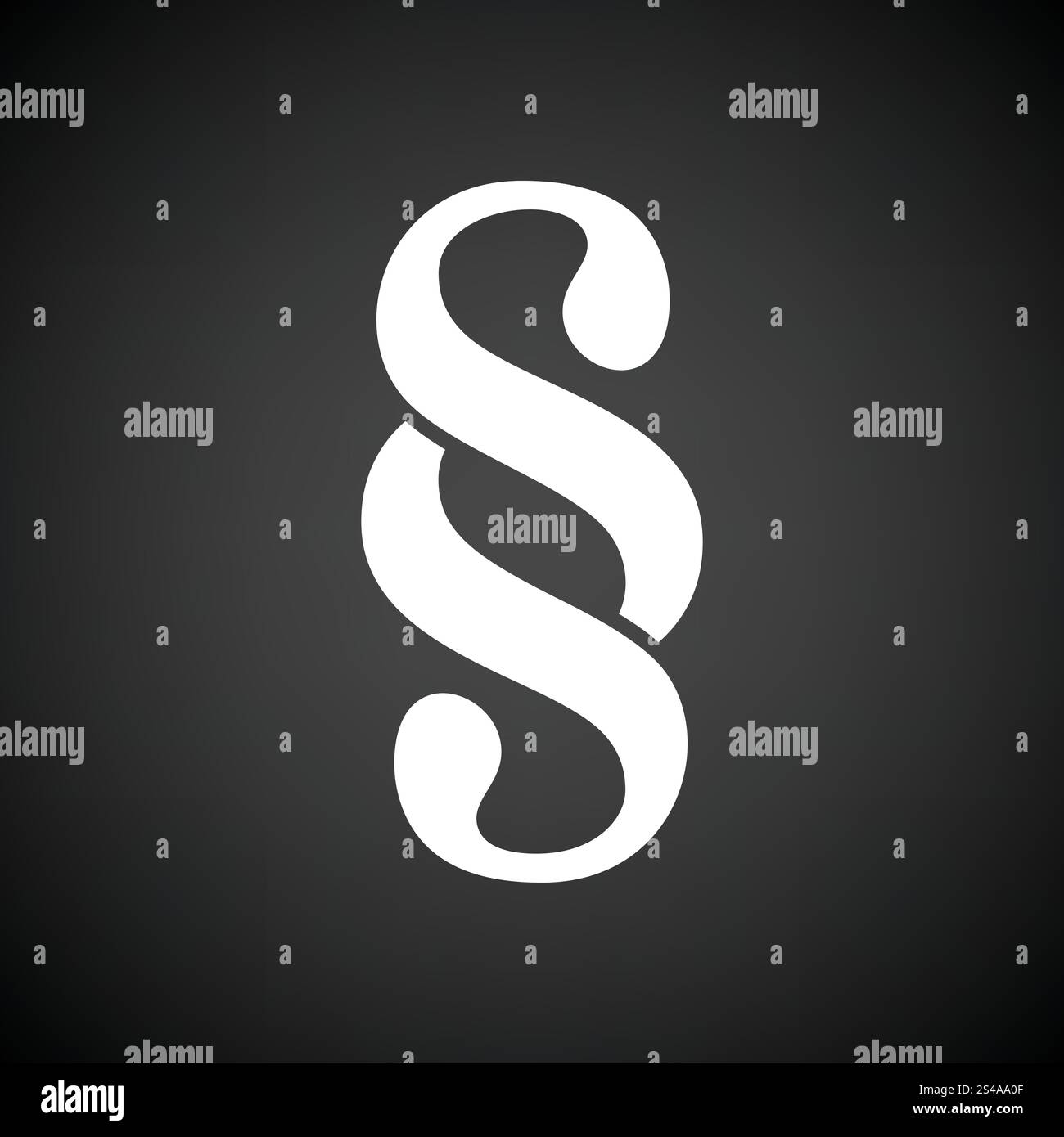 Paragraph symbol icon. Black background with white. Vector illustration ...