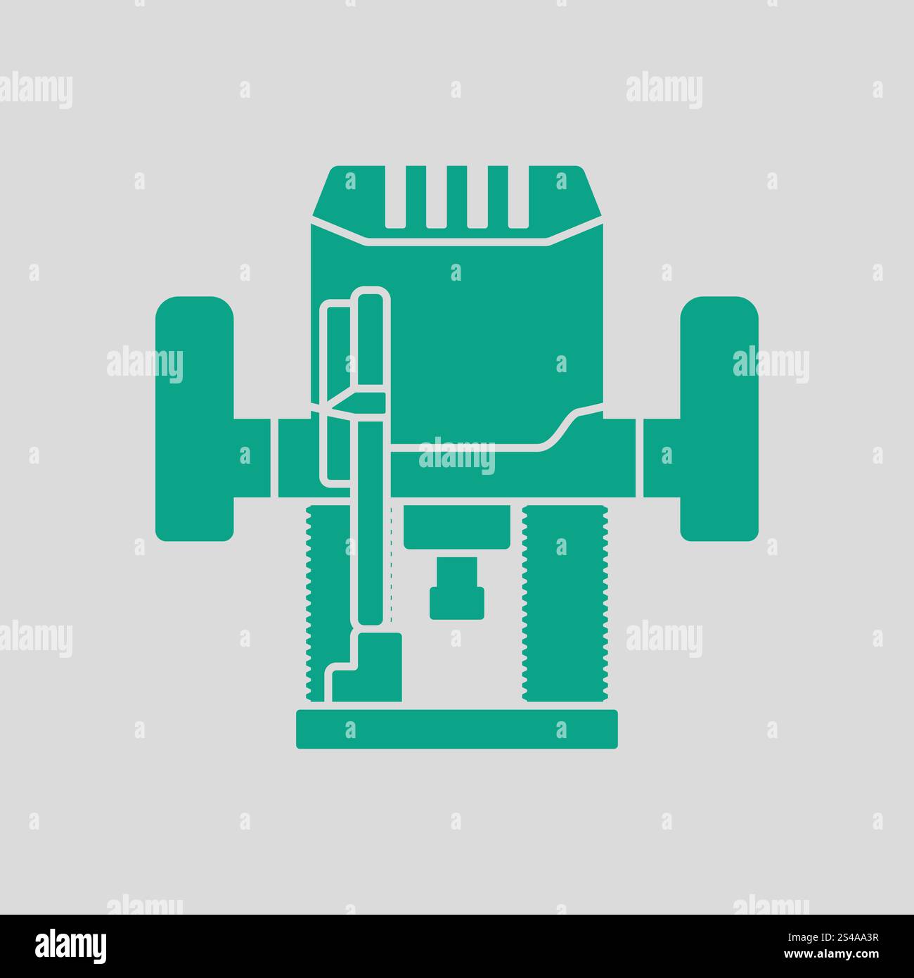 Plunger milling cutter icon. Gray background with green. Vector ...