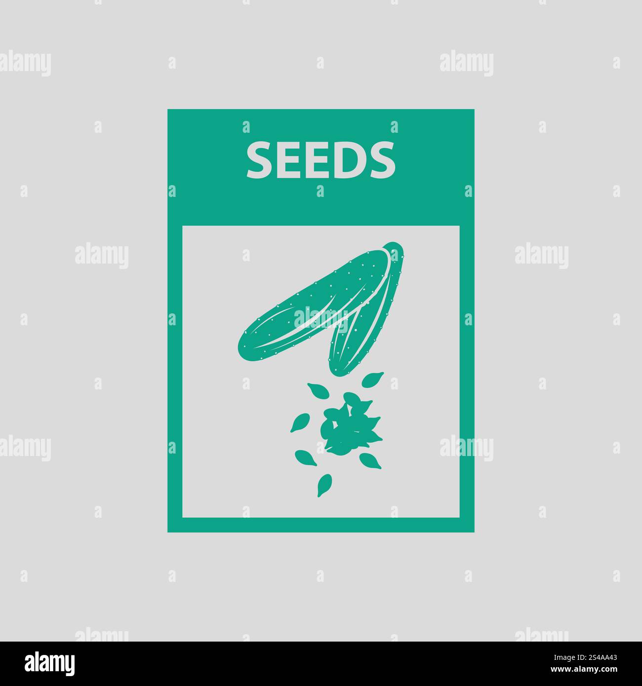 Seed pack icon. Gray background with green. Vector illustration Stock ...
