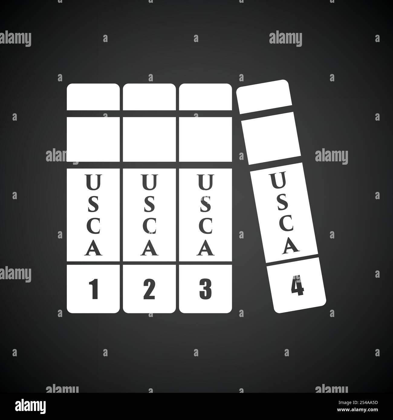 Code of laws icon. Black background with white. Vector illustration ...