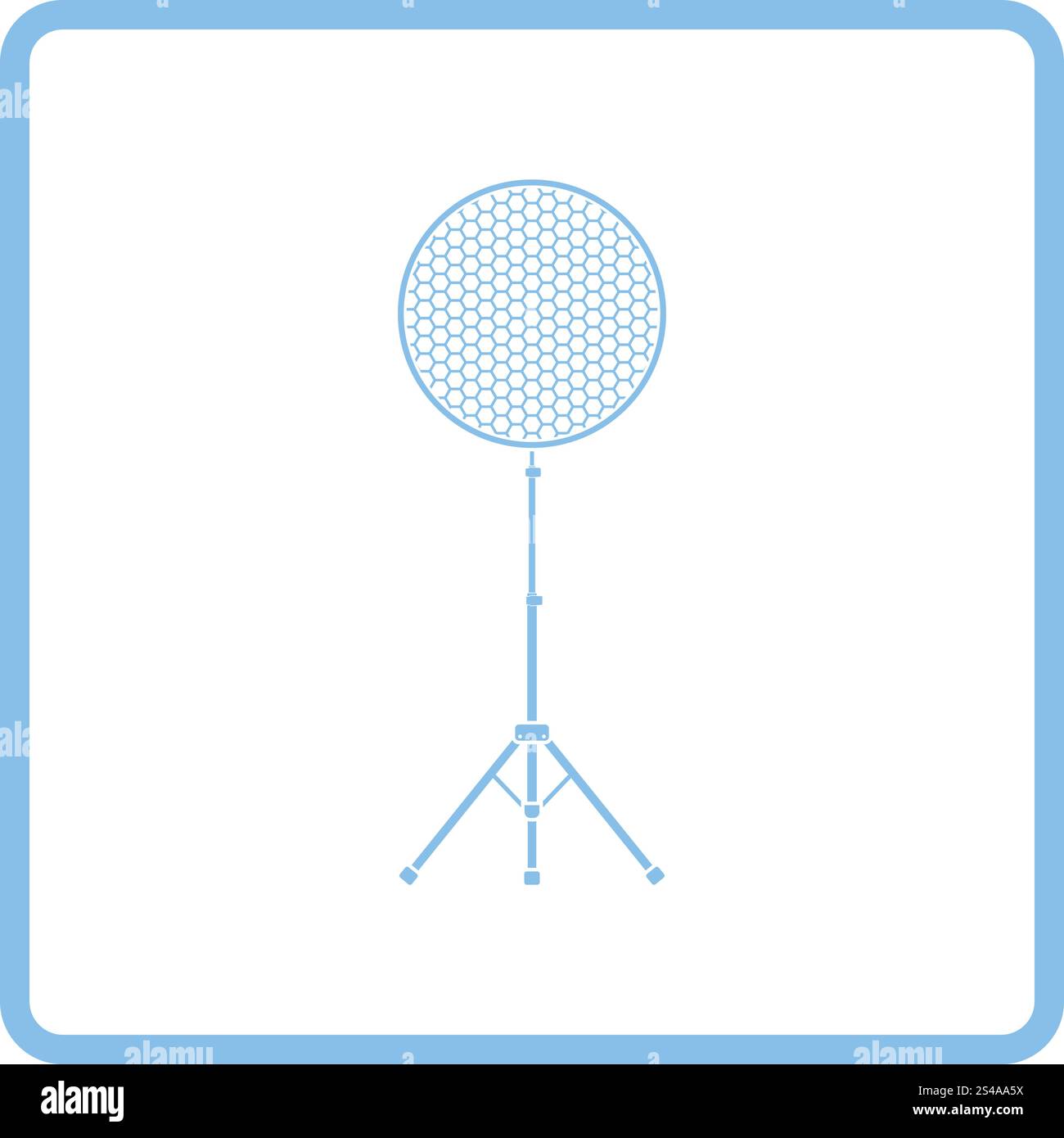 Icon of beauty dish flash. Blue frame design. Vector illustration Stock ...