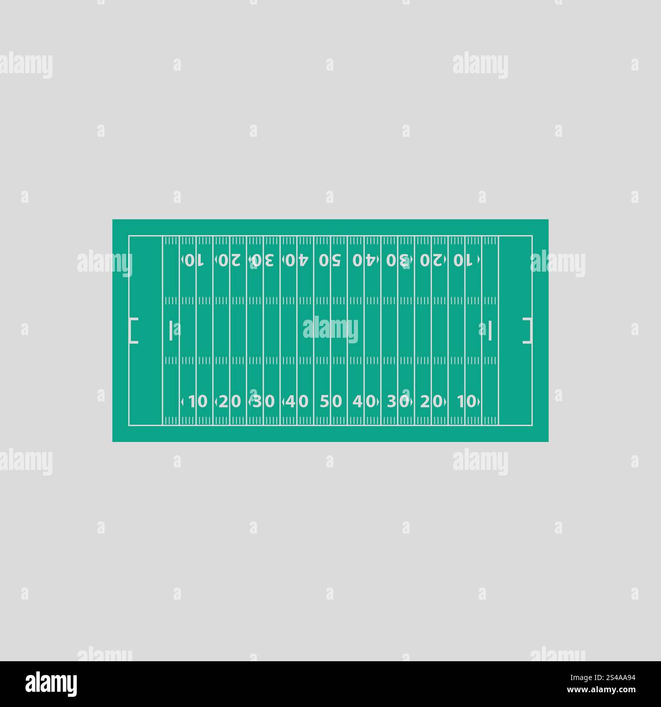 American football field mark icon. Gray background with green. Vector ...