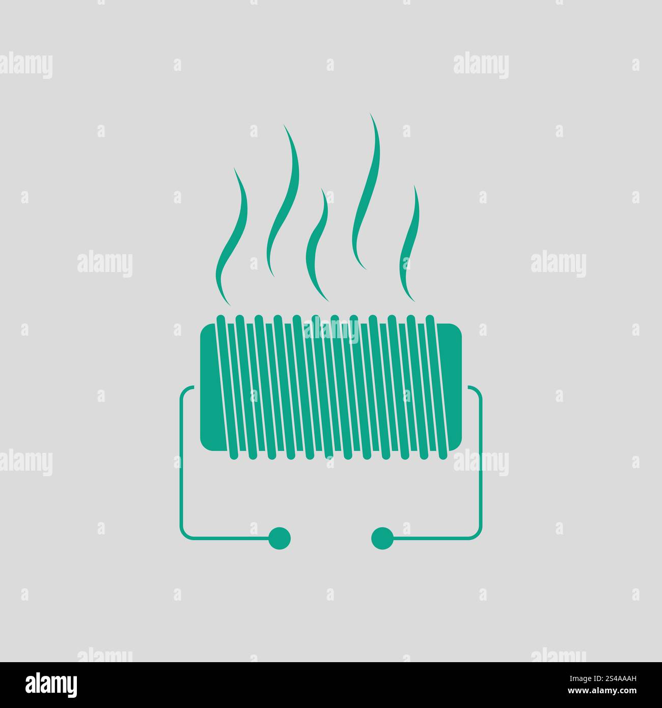 Electrical heater icon. Gray background with green. Vector illustration ...