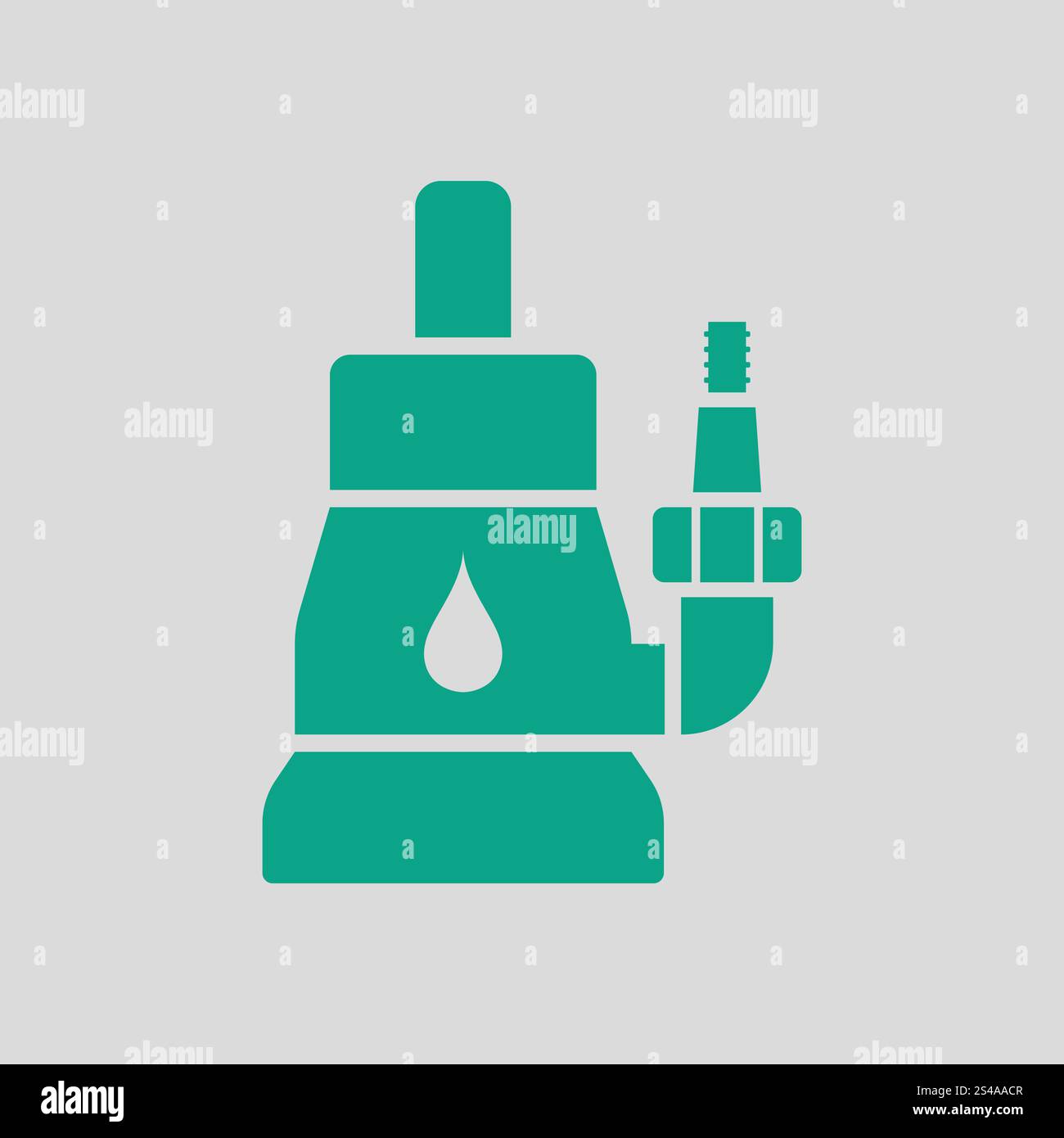 Submersible water pump icon. Gray background with green. Vector ...