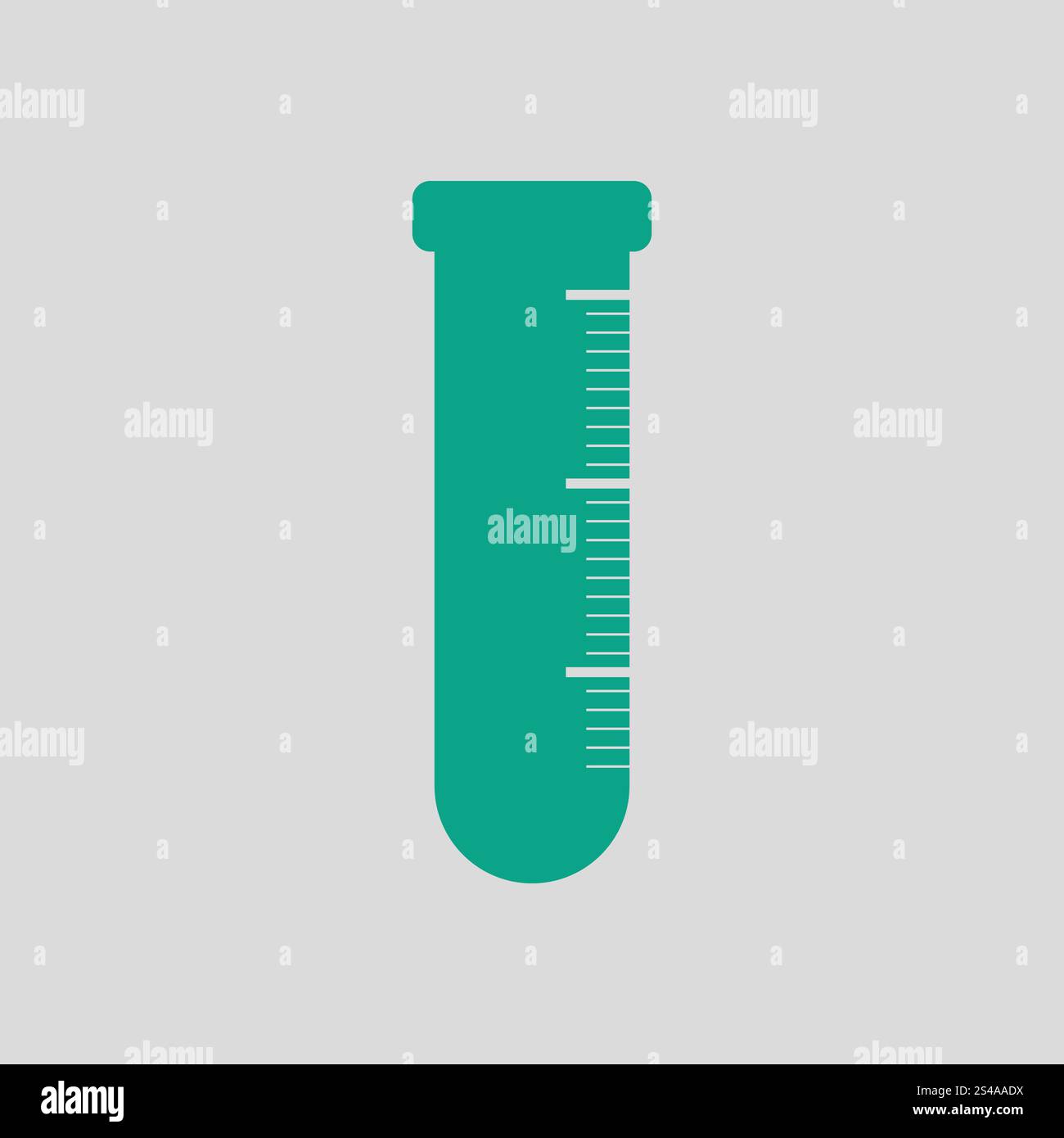Icon of chemistry beaker. Gray background with green. Vector ...
