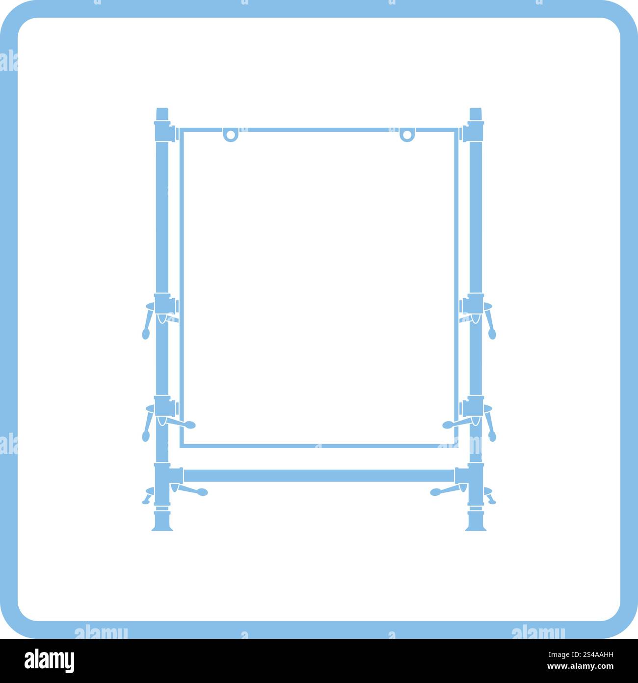 Icon of table for object photography. Blue frame design. Vector ...