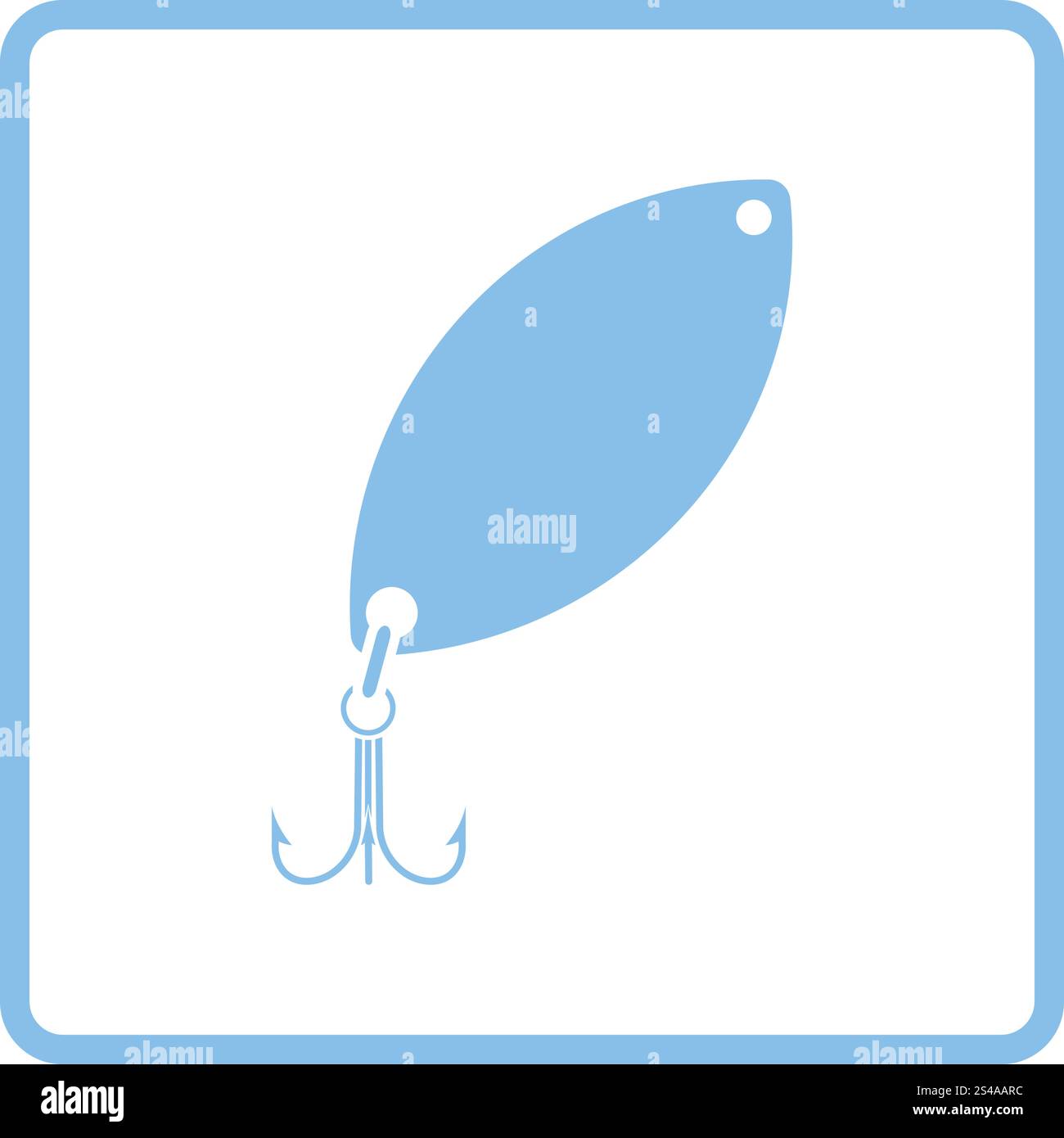 Icon of Fishing spoon. Blue frame design. Vector illustration Stock ...