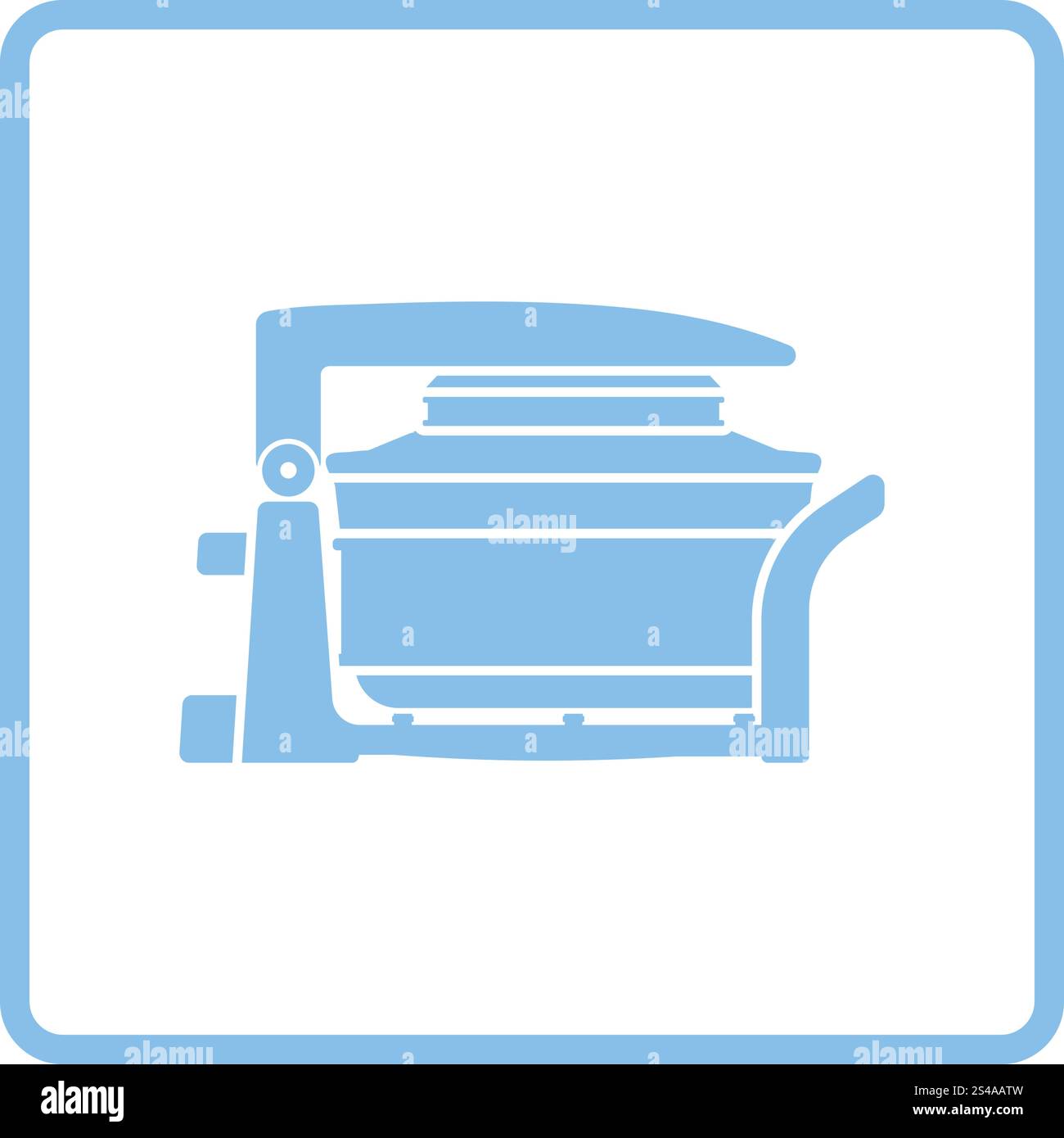 Electric convection oven icon. Blue frame design. Vector illustration ...