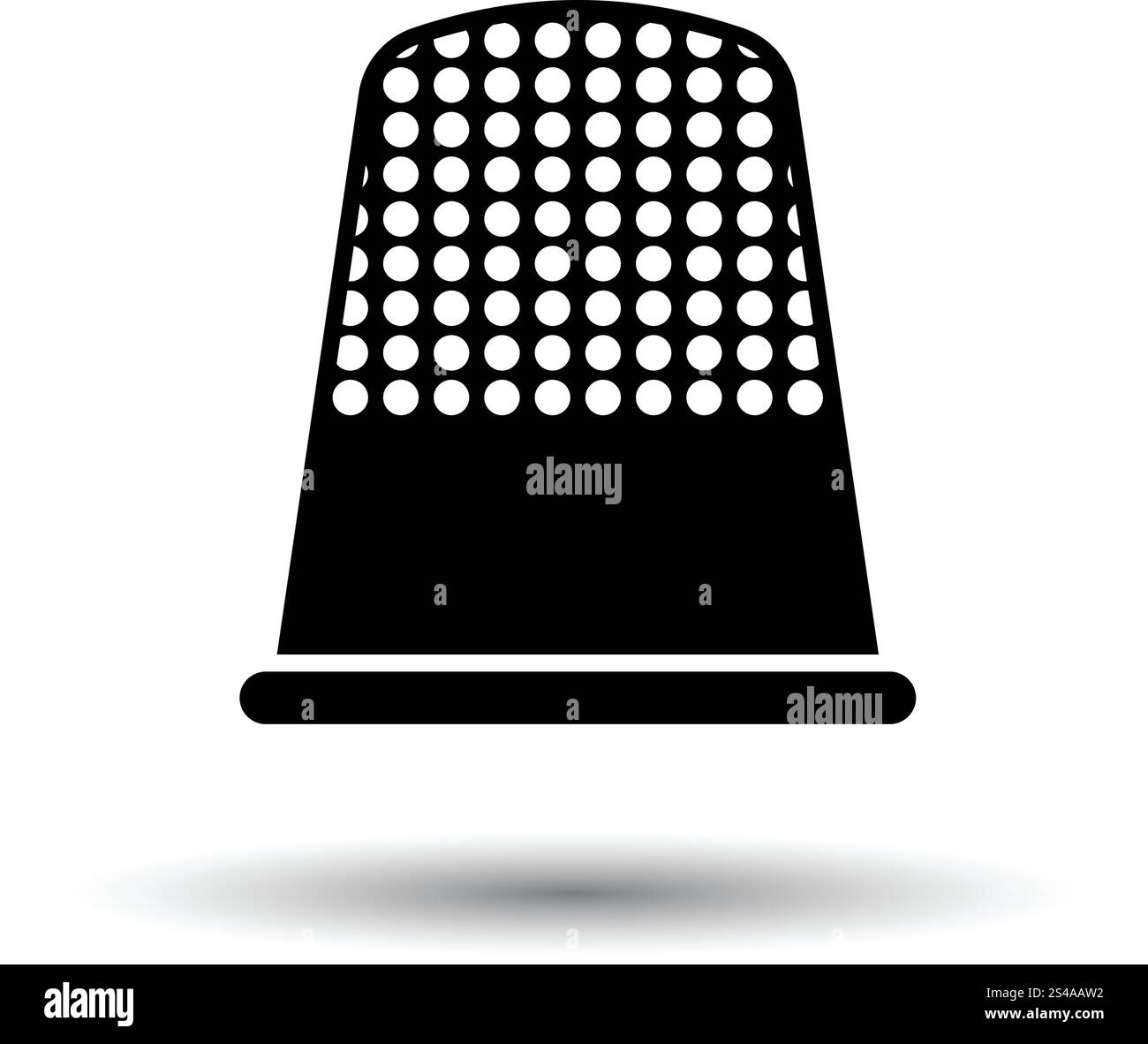 Tailor thimble icon. White background with shadow design. Vector ...
