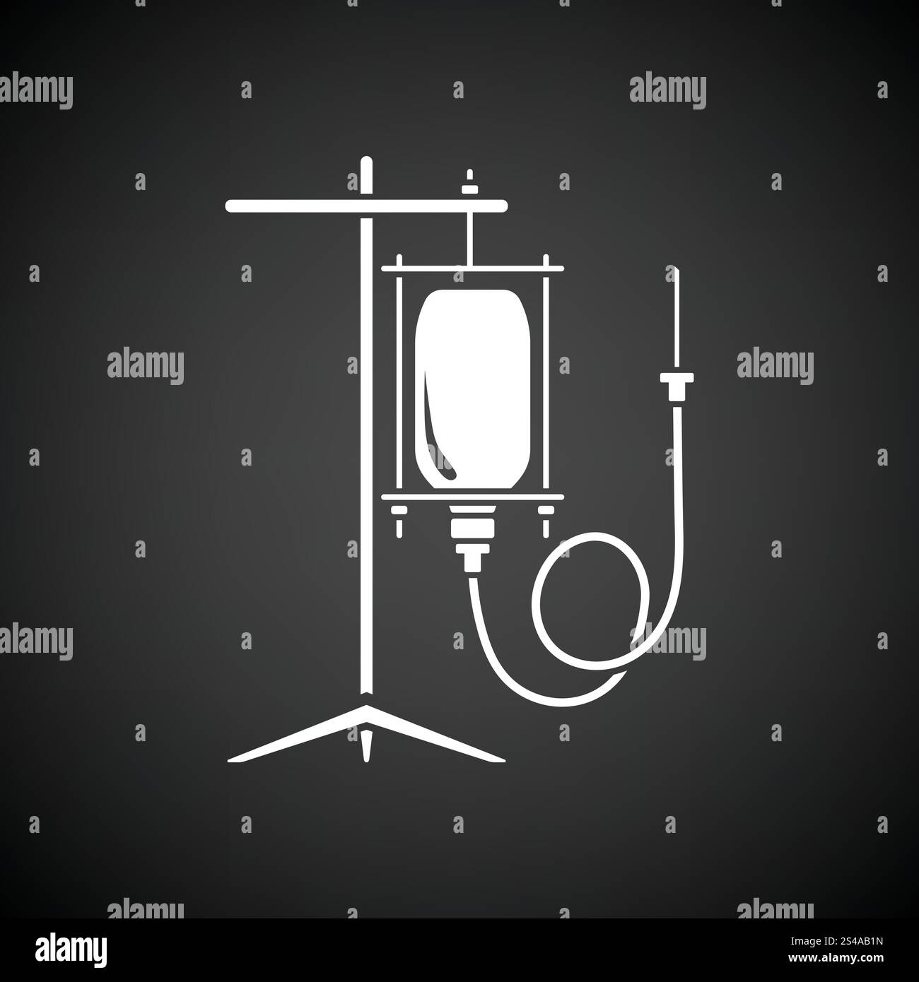 Drop counter icon. Black background with white. Vector illustration ...