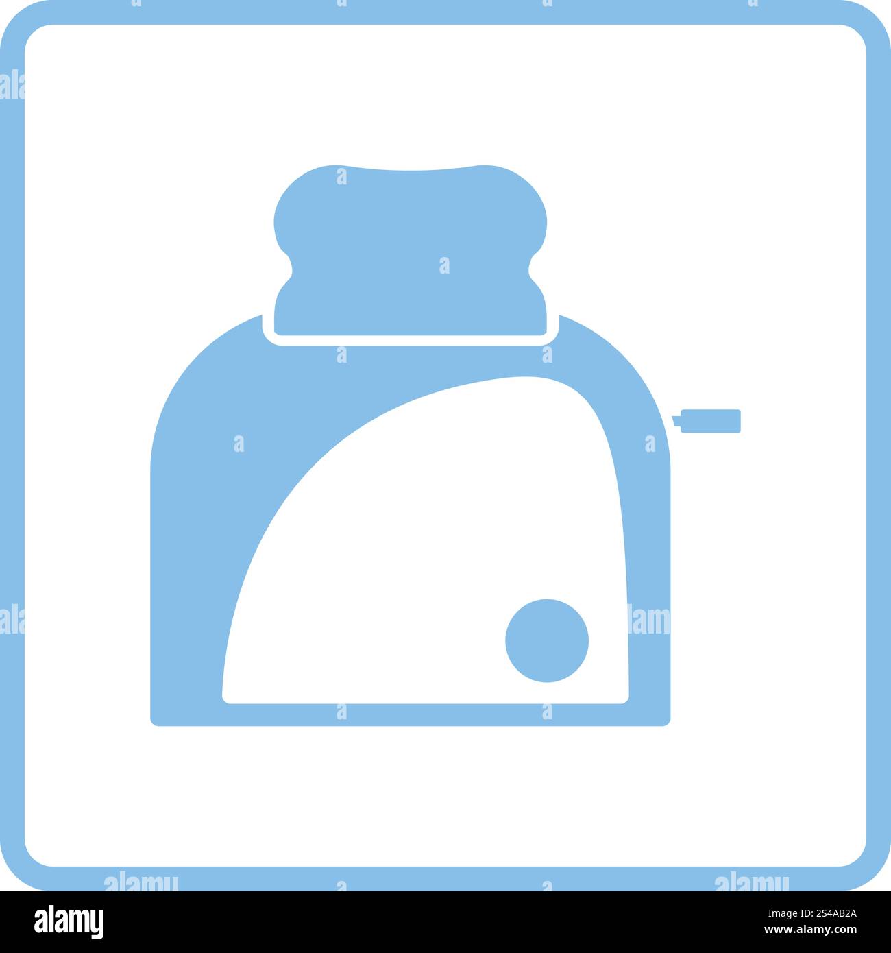 Kitchen toaster icon. Blue frame design. Vector illustration Stock ...