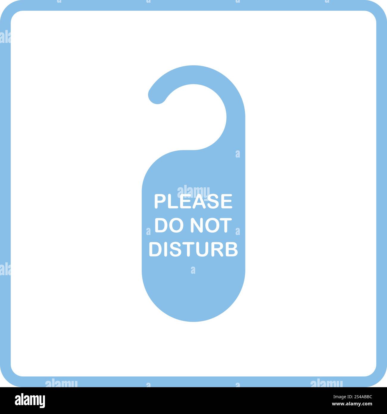 Don't disturb tag icon. Blue frame design. Vector illustration Stock ...
