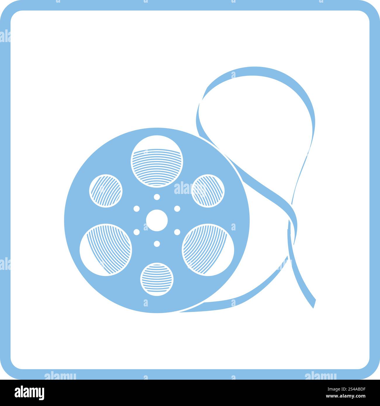 Movie reel icon. Blue frame design. Vector illustration Stock Vector ...