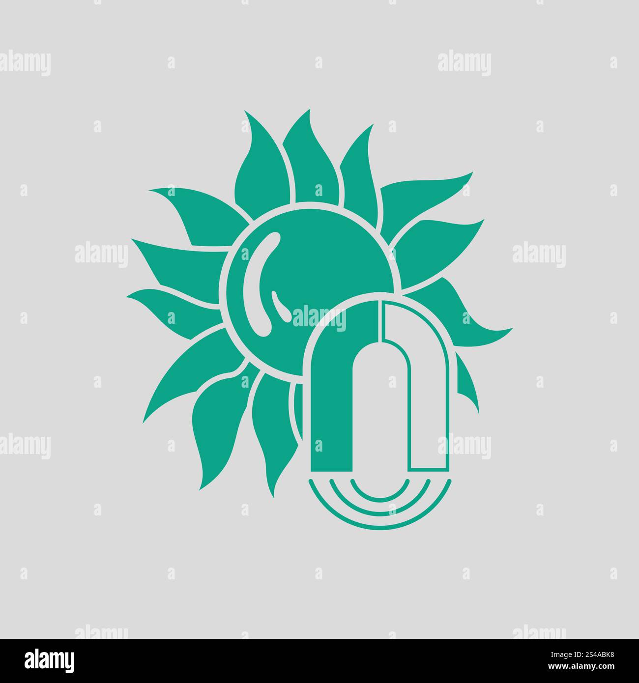 Magnetic storm icon. Gray background with green. Vector illustration ...