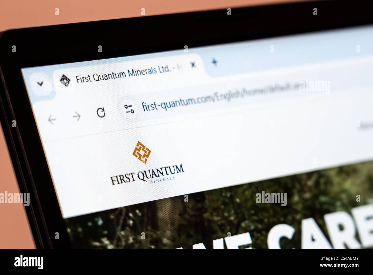 New York, USA - January 10, 2025: First Quantum Minerals website showcasing global mining and ...