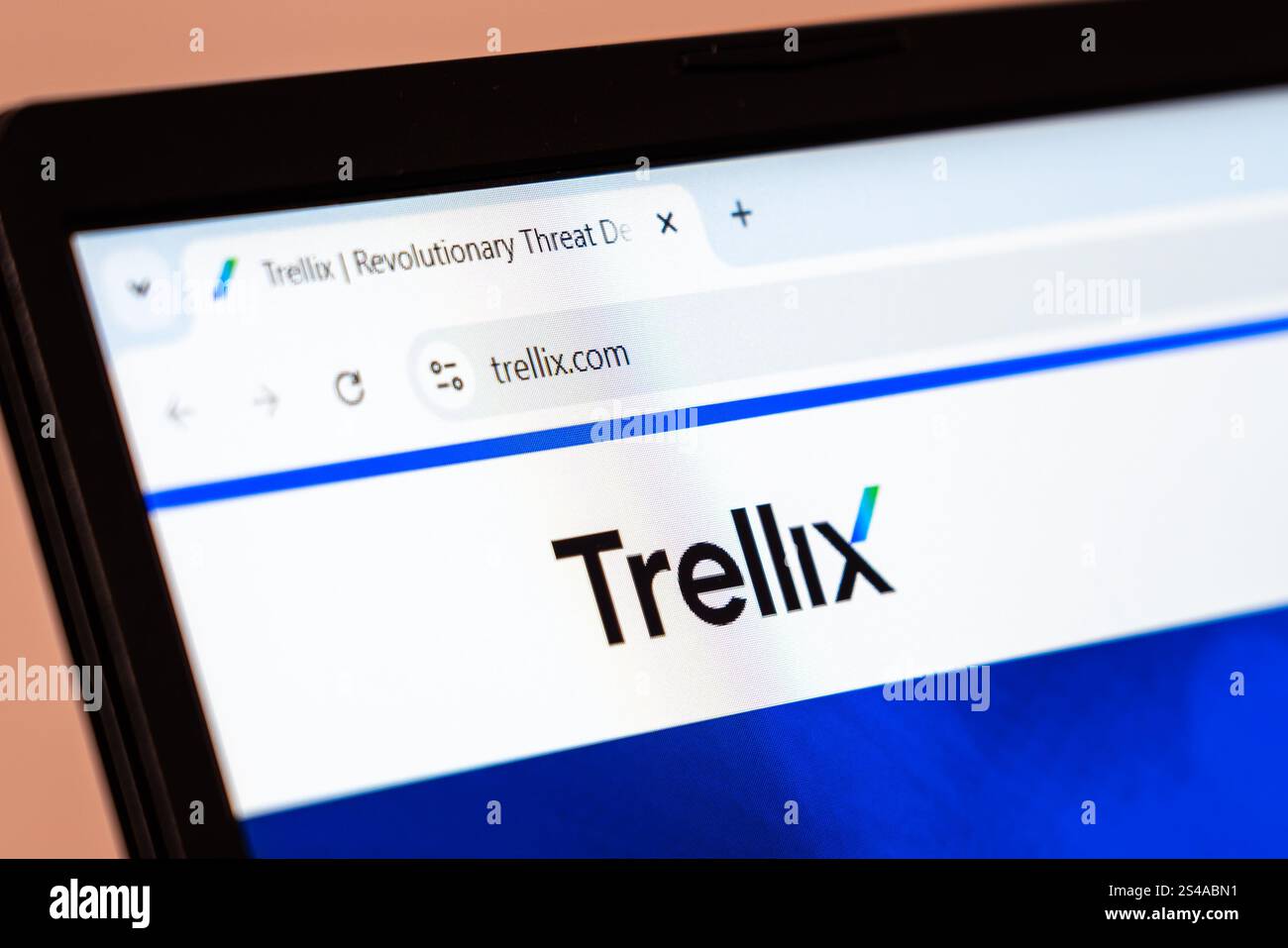 New York, USA - January 10, 2025: Trellix website highlighting advanced cybersecurity solutions ...