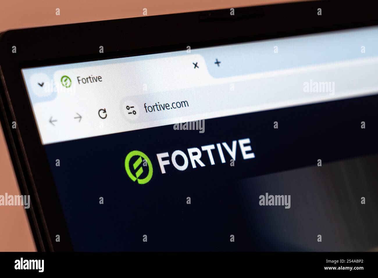 New York, USA - January 10, 2025: Fortive website highlighting ...