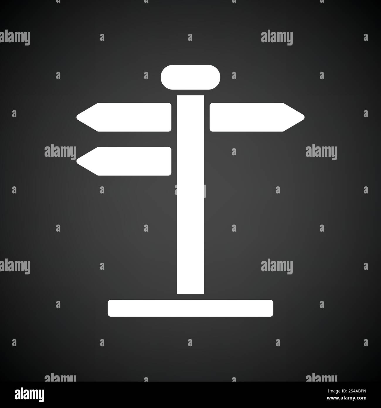 Pointer stand icon. Black background with white. Vector illustration ...