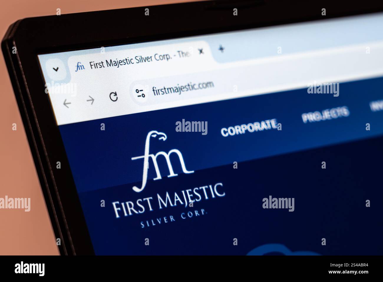 New York, USA - January 10, 2025: First Majestic Silver Corp website ...