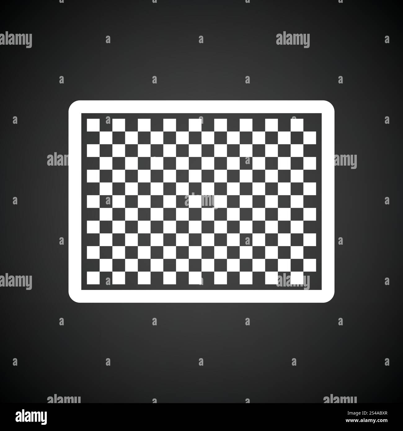 Icon of photo camera sensor. Black background with white. Vector ...