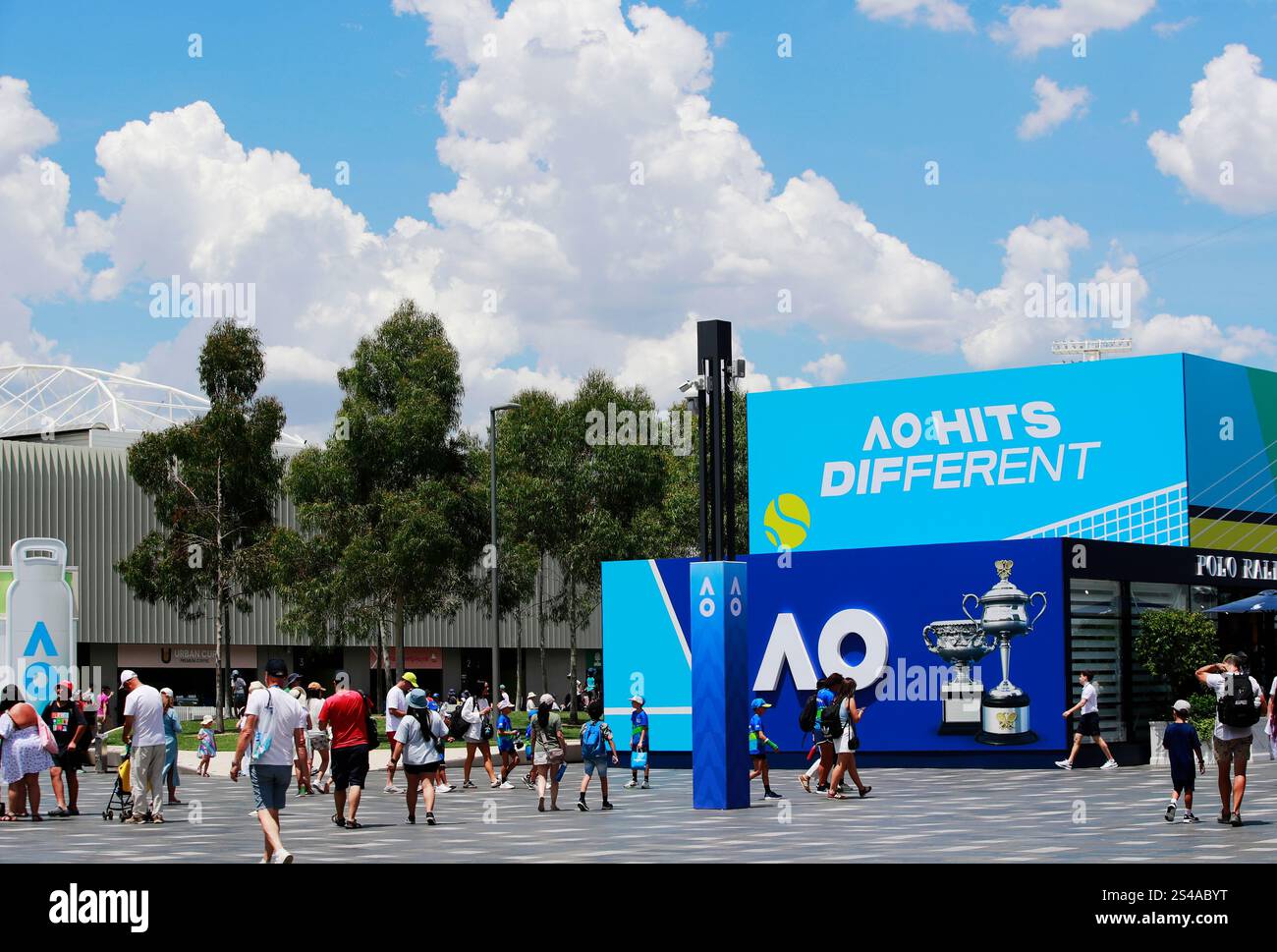 Melbourne, Australia. 11th Jan, 2025. People are seen at Melbourne Park ...