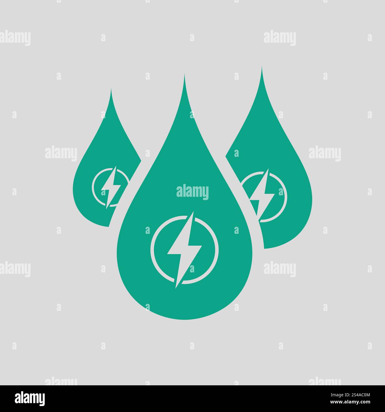 Hydro energy drops icon. Gray background with green. Vector ...