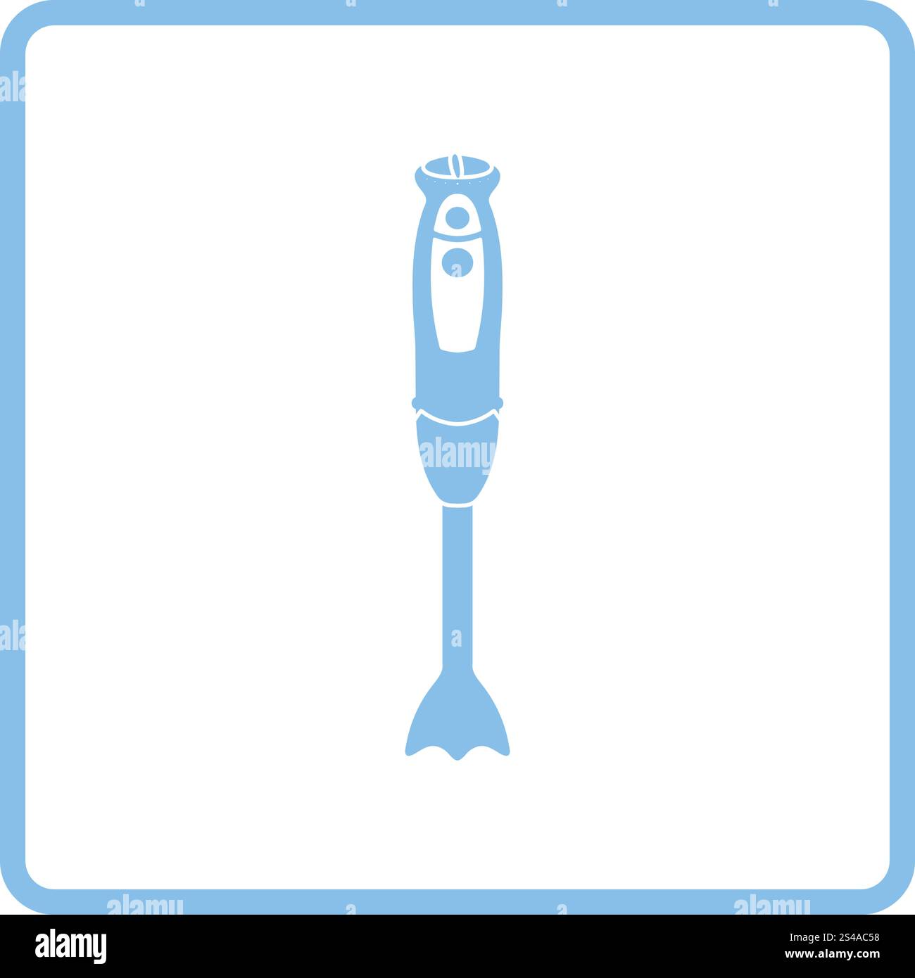 Hand blender icon. Blue frame design. Vector illustration Stock Vector ...