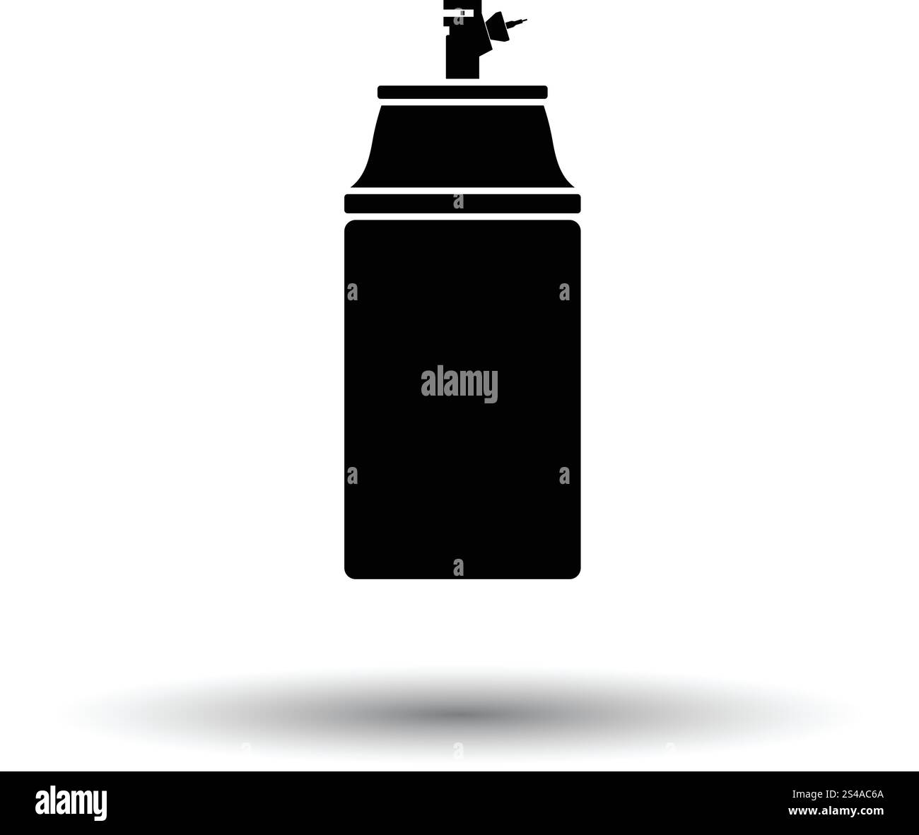 Paint spray icon. White background with shadow design. Vector ...