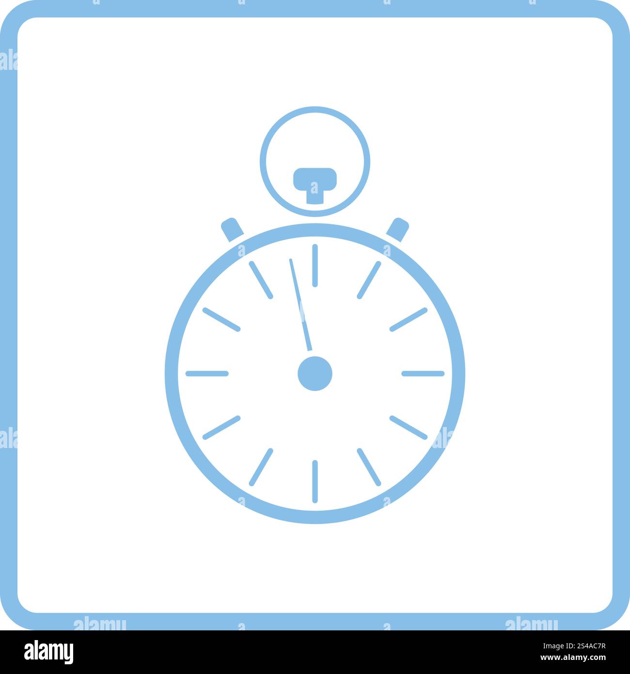 Stopwatch icon. Blue frame design. Vector illustration Stock Vector ...