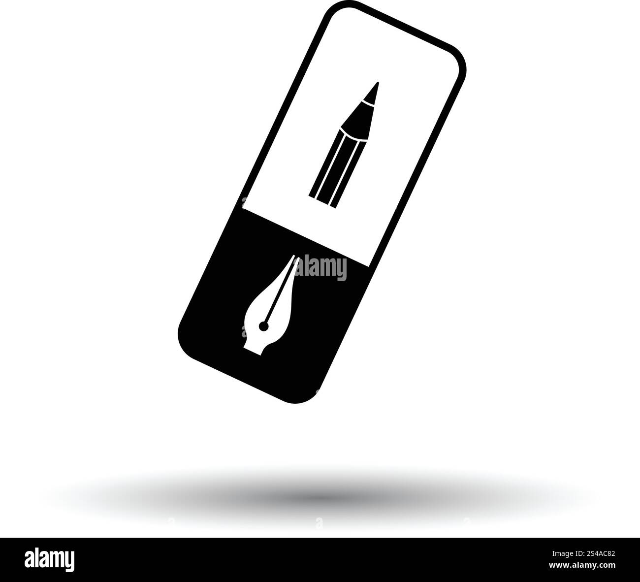 Eraser icon. White background with shadow design. Vector illustration ...