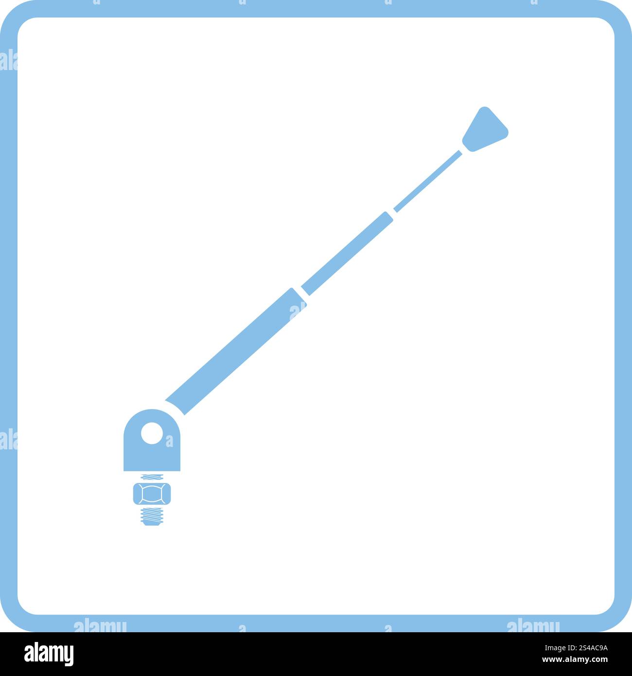 Radio antenna component icon. Blue frame design. Vector illustration ...