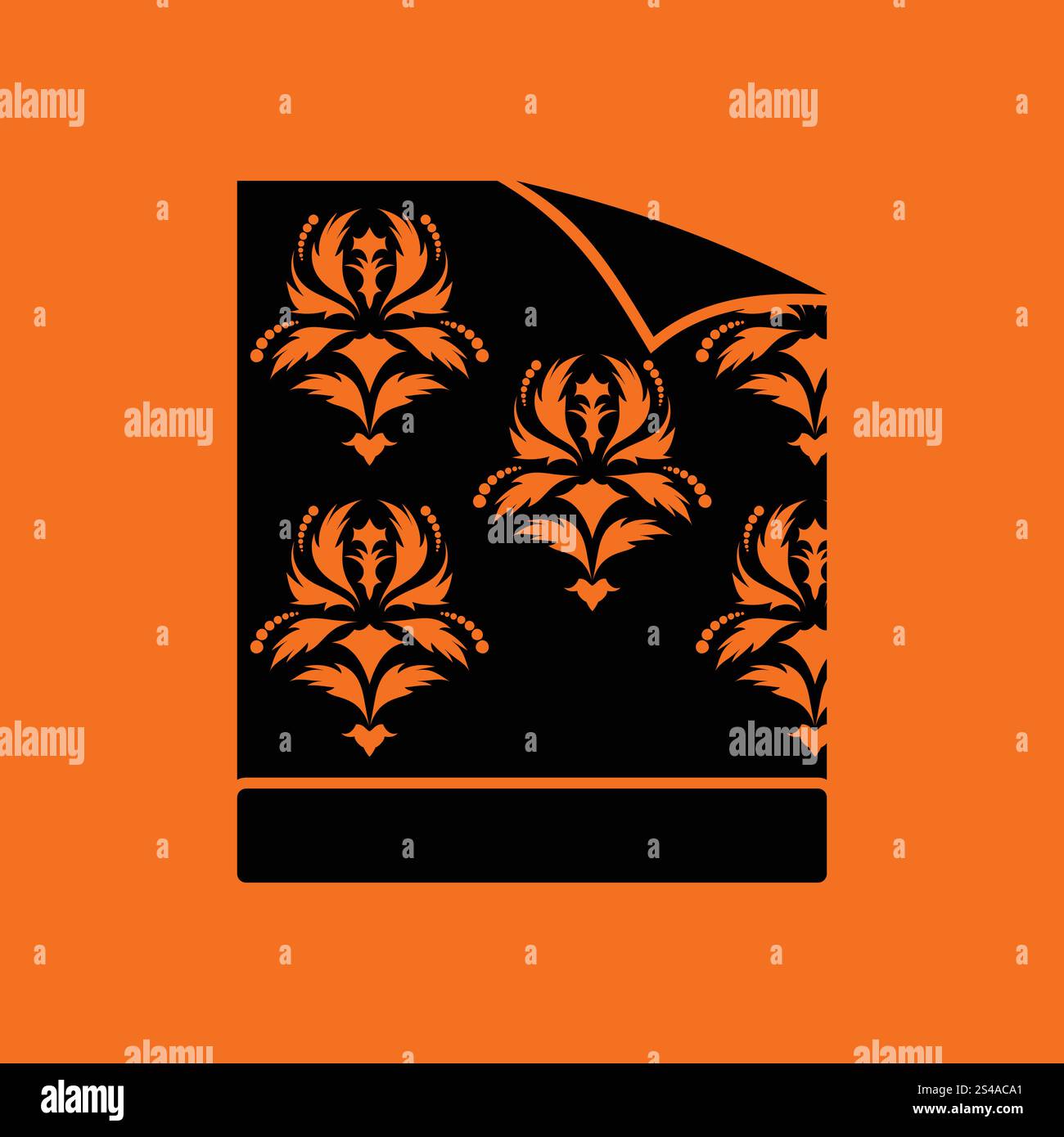Wallpaper icon. Orange background with black. Vector illustration Stock ...